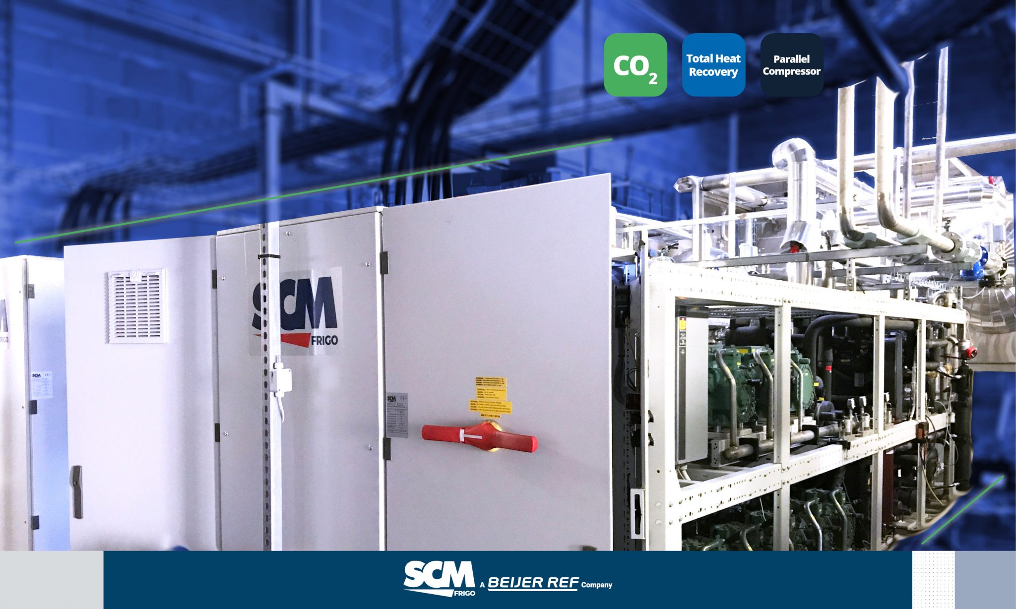 A Transcritical CO2 Rack only MT running in France | SCM Frigo