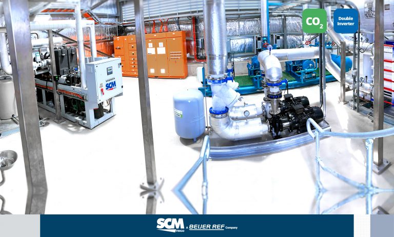 A subcritical CO2 rack condensed by ammonia/glycol plant running in ...